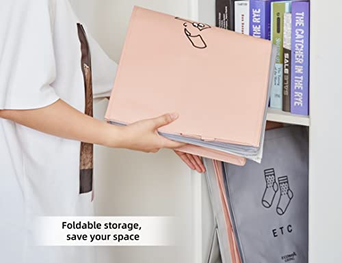ECOWAN LIVING Recycle Bin, Trash Bin, Recycling Bins for Kitchen Home, Recyclable Waste Trash Sorting Organizer, Reusable Waterproof Compartment Container, Pack of 3 Bags