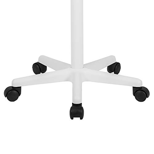 EMMA + OLIVER White Sit to Stand Mobile Laptop Computer Desk - Portable Rolling Standing Desk