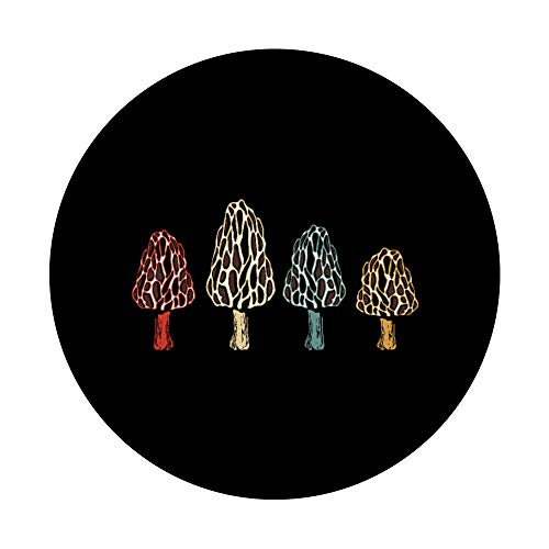 Vintage Hunting Morel Mushroom Gifts PopSockets Swappable PopGrip