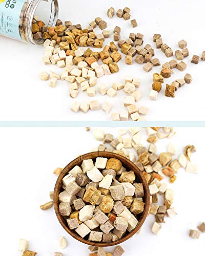 BNYEE 3 in 1 Meat Turtle Food - Chicken & Duck & Fish Meat Natural Freeze Dried Human-Grade Turtle Treats