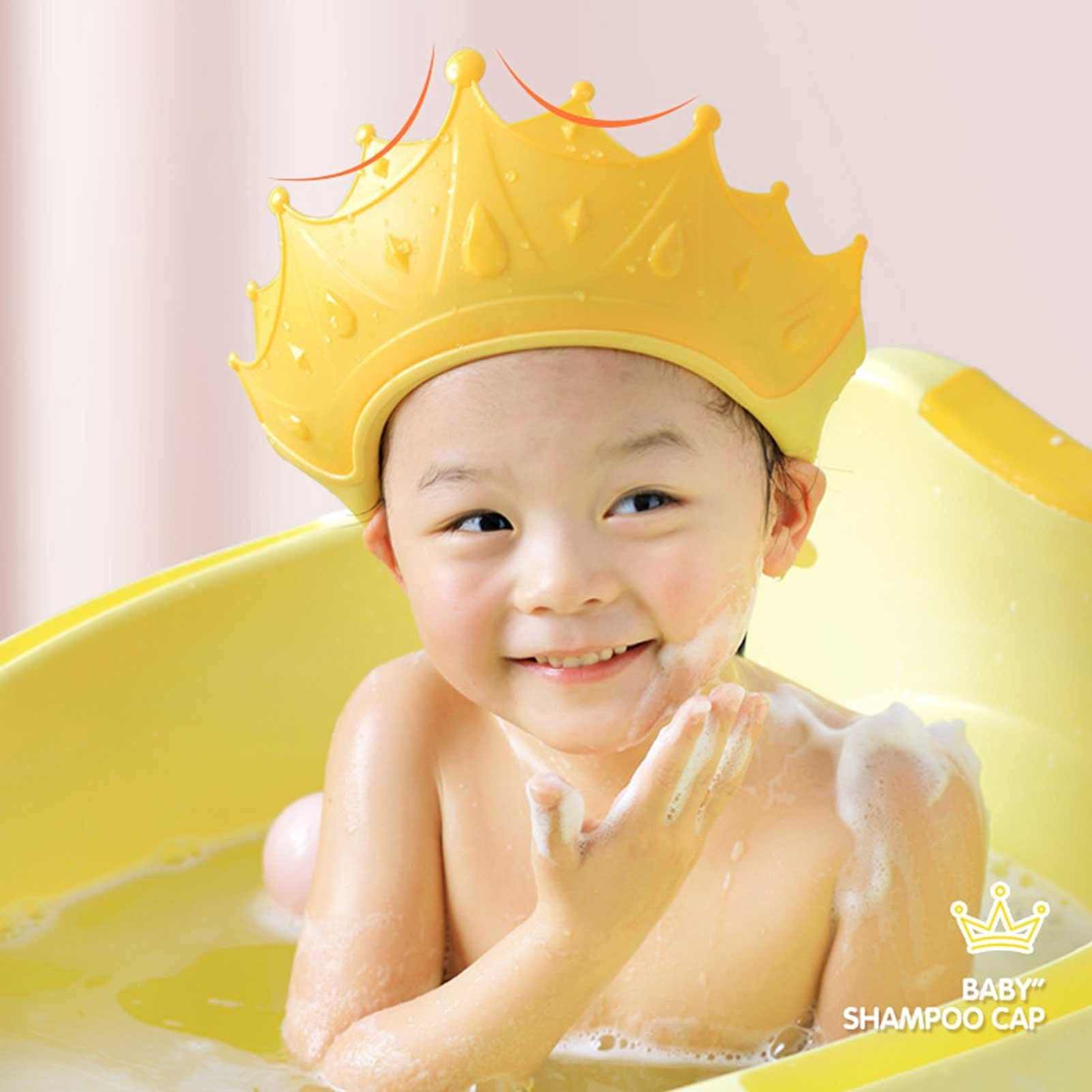 Baby | Baby Crown Bath Head Visor, Adjustable Kids, Baby Shampoo Shower Protection Waterproof Bathing Hat for Toddler Children