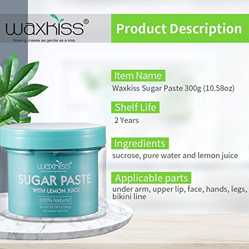 Sugar Wax Kit - Medium All-Purpose Hair Removal Kit with Lemon Juice for Brazilian, Legs, Arms, Bikini, Back, Chest, Face