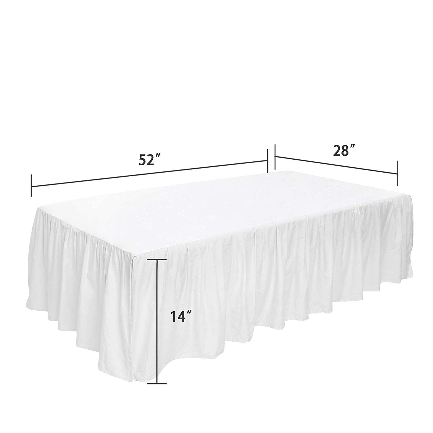 100% Egyptian Cotton, Nursery Crib Toddler (28" x 52" x 14") 800 Thread Count Crib Skirt Dust Ruffle, Bedding Skirts for Baby Boys or Girls, 14" Drop, Sage Solid