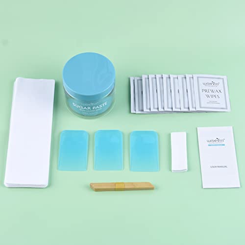 Sugar Wax Kit - Medium All-Purpose Hair Removal Kit with Lemon Juice for Brazilian, Legs, Arms, Bikini, Back, Chest, Face