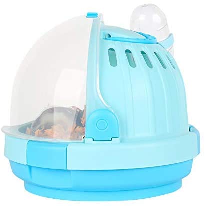 Eonpet Travel cage for Small Animals Hamster Carrier Cage Portable Carrier Hamster Carry Case Cage with Water Bottle Travel&Outdoor for Hamster Small Animals Travel cage for Small Animals(Blue)