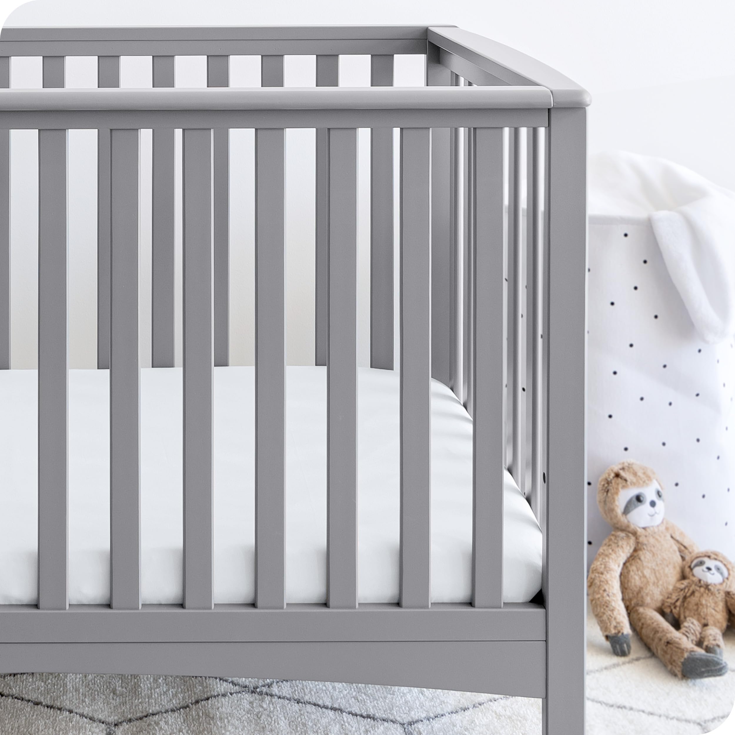 Bare Home 3-Pack Fitted Crib Sheet - Premium 1800 Ultra-Soft Microfiber - Breathable - Baby Sheet - for Boys & Girls - Fits Standard Crib and Toddler Mattresses (Crib, Morning Sun/Spring Mint/White)