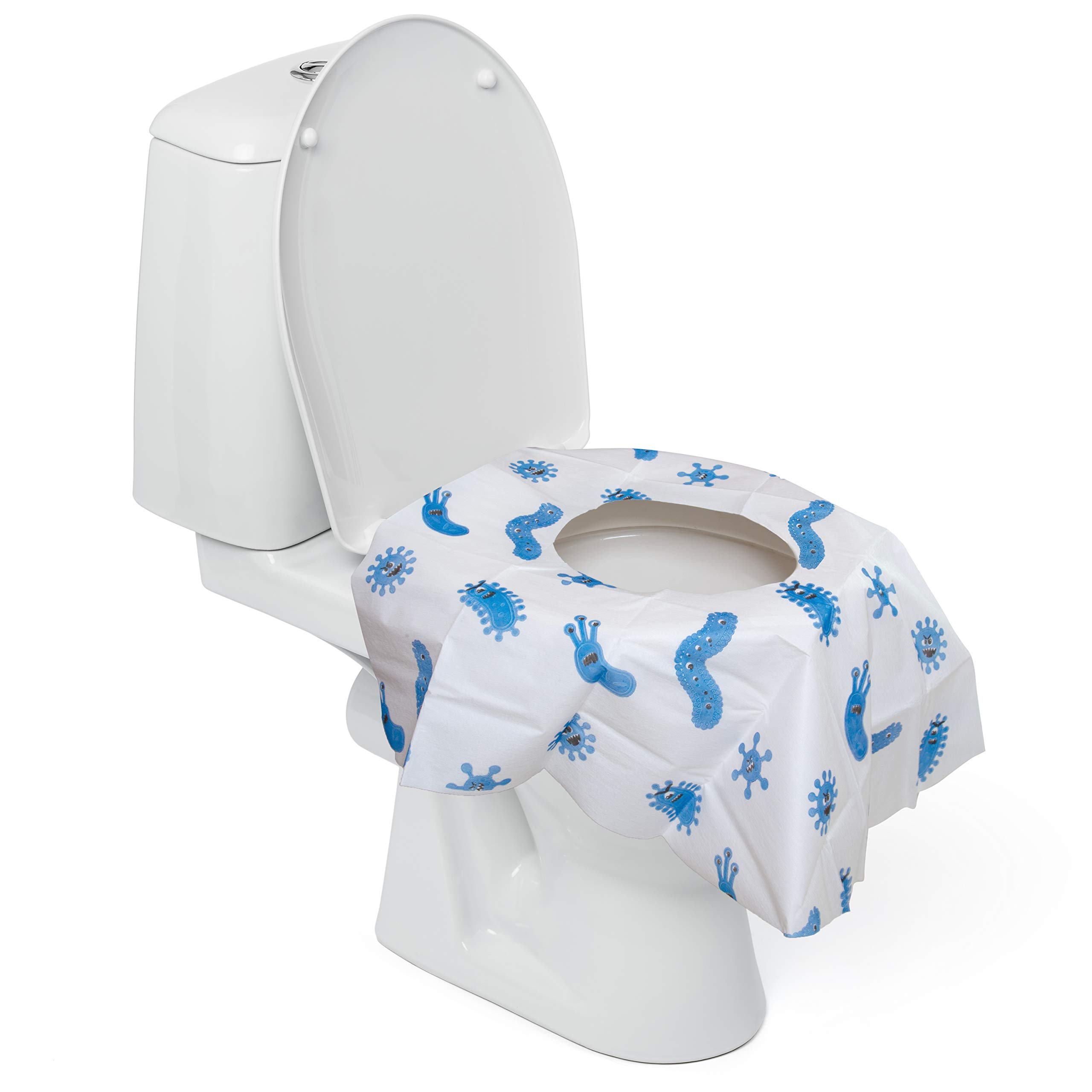 Potty Shields Toilet Seat Covers Disposable (6 Pack) - XL Waterproof Toilet Cover for Toddlers, Kids & Adults - Portable & Individually Wrapped for Travel, Potty Training, Vacations, Public Restrooms