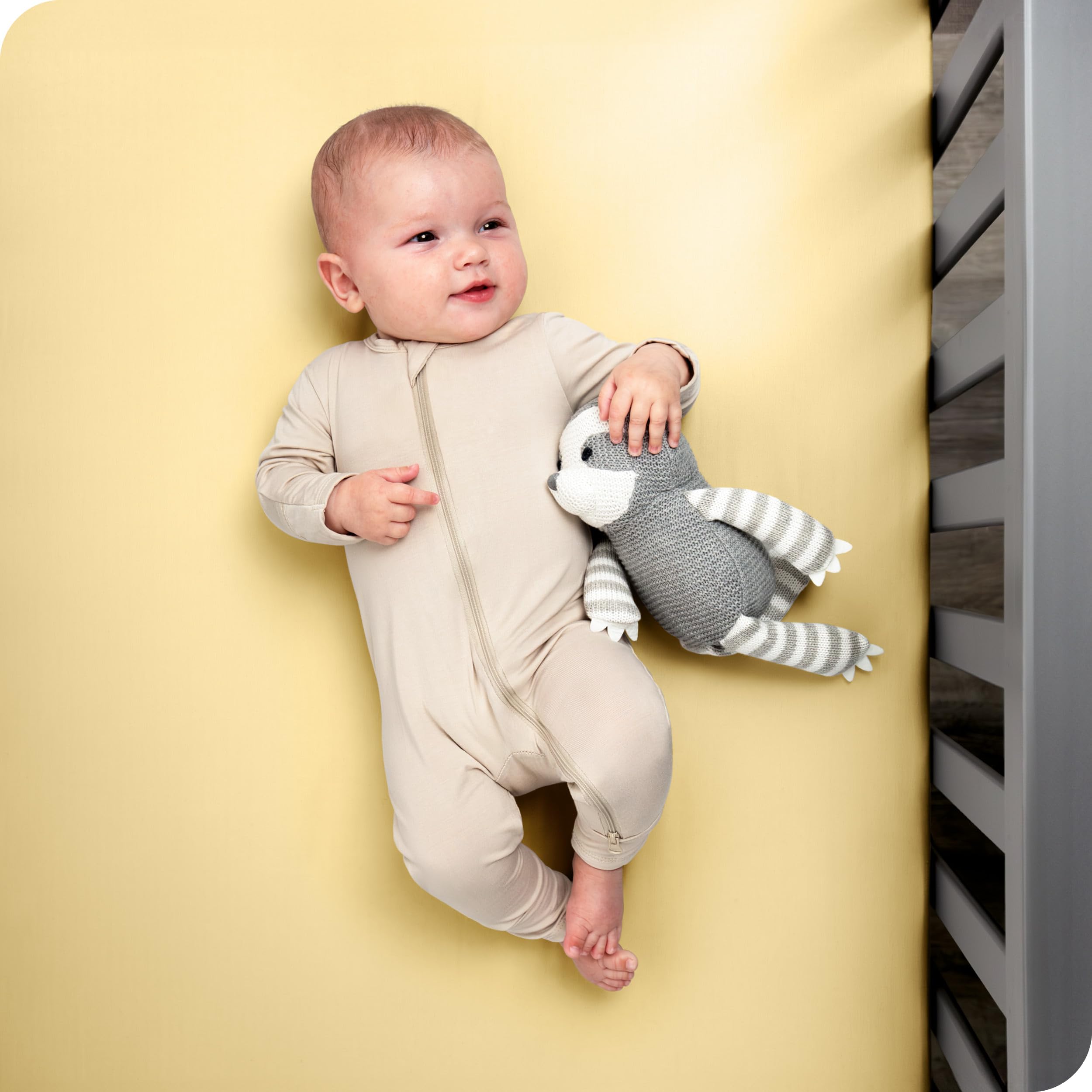 Bare Home 3-Pack Fitted Crib Sheet - Premium 1800 Ultra-Soft Microfiber - Breathable - Baby Sheet - for Boys & Girls - Fits Standard Crib and Toddler Mattresses (Crib, Morning Sun/Spring Mint/White)