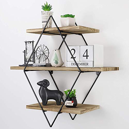 Befayoo Floating Shelves for Wall Combo (Round+Diamond)