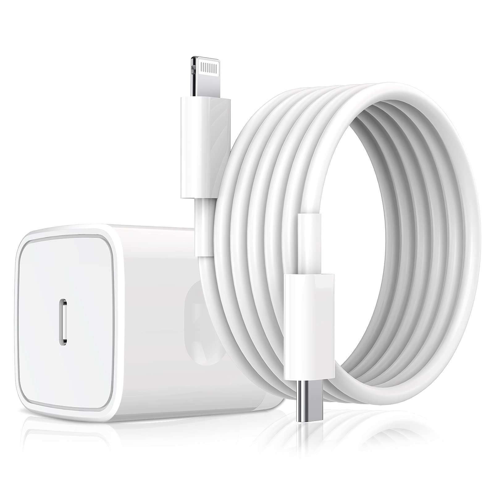 esbeecables Lightning Cable Adapter for iPhone iPhone 14/13/12/11/XS/XR/X/8/iPad (Lightning Cable with Adapter)