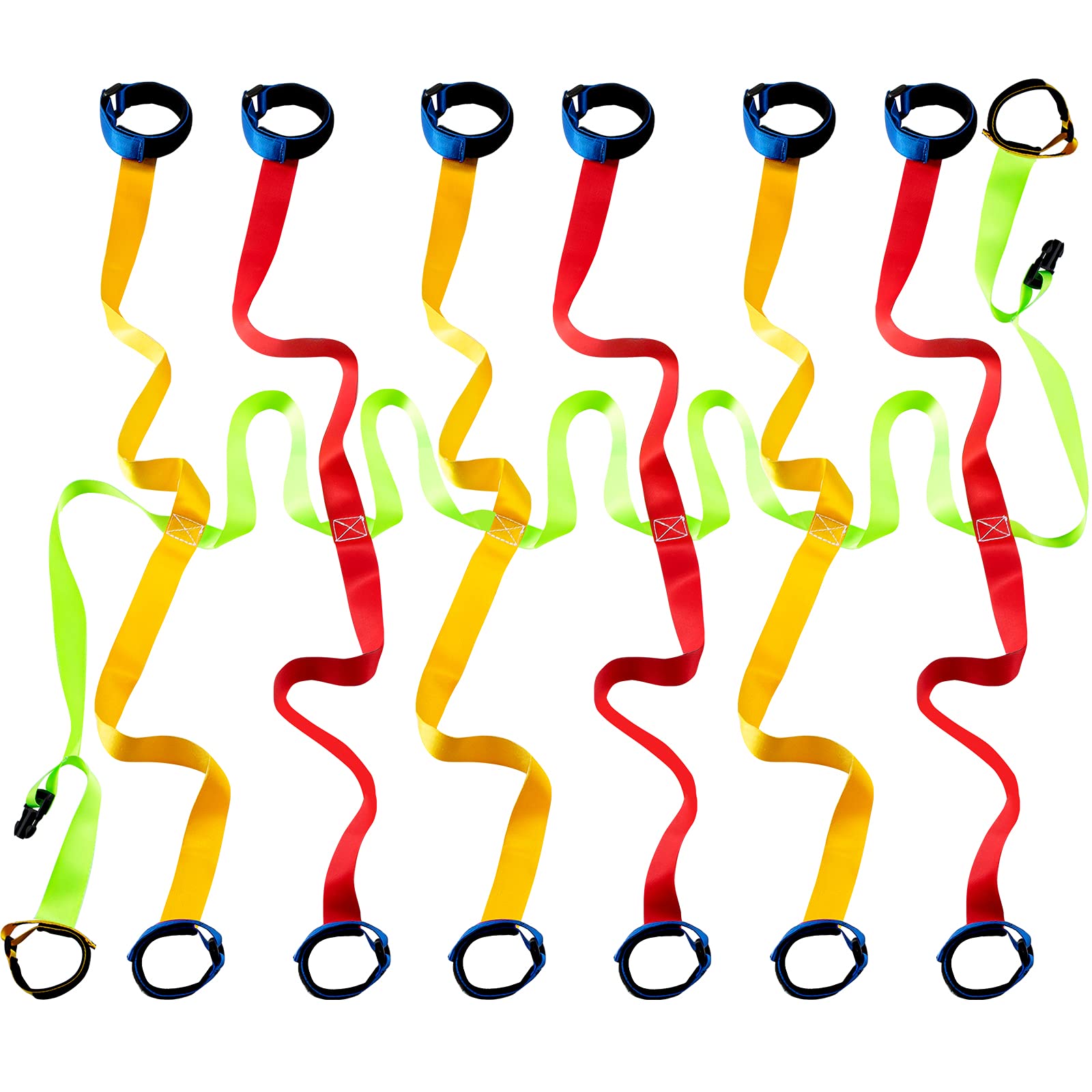 Kajaia Children Safety Walking Rope with 14 Handles Colorful Walking Rope Adjustable Outdoor Safety Rope for Preschool Nursery Daycare Kindergarten School Kids Teachers