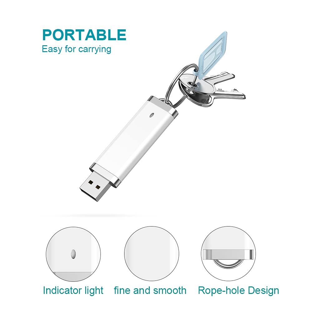 KEXIN 500 Pack 4GB Flash Drive USB Flash Drive 4G Thumb Drive Pen Drive Memory Stick Design in Snapcap White