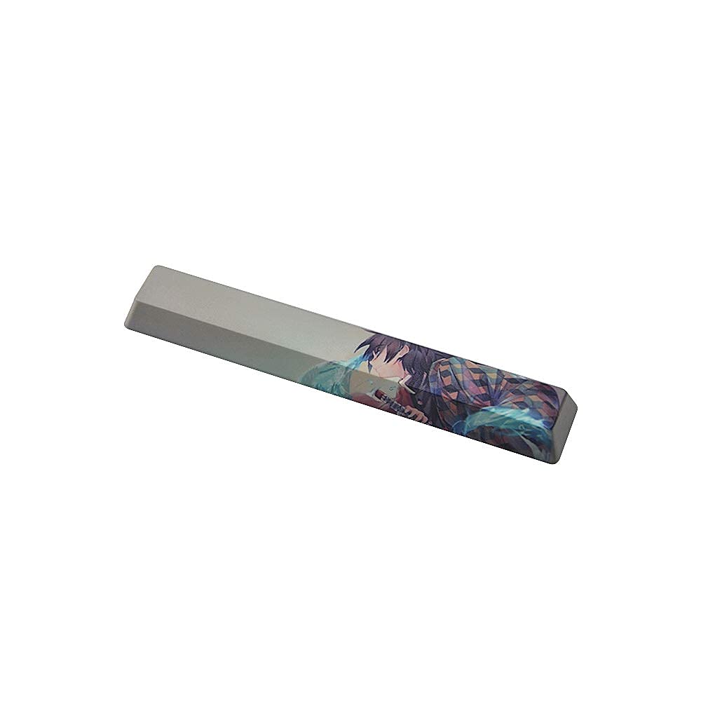 Hidetaka Kamado Tanjirou Nezuko Agatsuma Zenitsu Custom Gaming Keycaps PBT Spacebar Keycap for Cherry RGB MX Mechanical Gaming Keyboards with Key Puller (Tomioka Giyuu111)