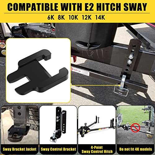 Sway BarĀ Bracket,E2 Hitch Parts,Weight Distribution Hitch Parts Compatible with E2 Hitch Sway 6k 8k 10k 12k 14k,Sway Control Brackets,Sway Bracket Jacket Eliminate Noise 1pair (2pcs)