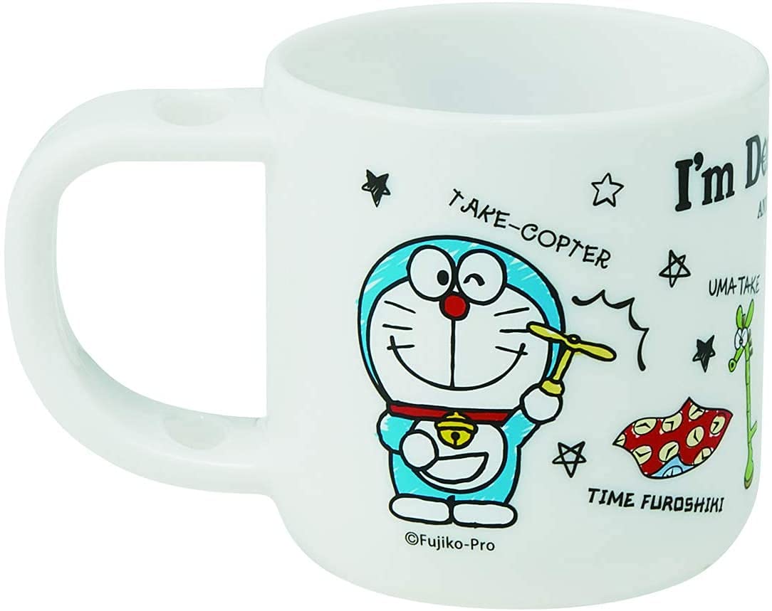 Japan Skater Toothbrush Set Cup with Stand 3-5 Years Old I'm Doraemon Secret Tool Doraemon 180ml 14.5cm KTB5 Import