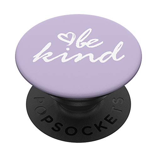 White Be Kind Light Pastel Purple PopSockets Swappable PopGrip