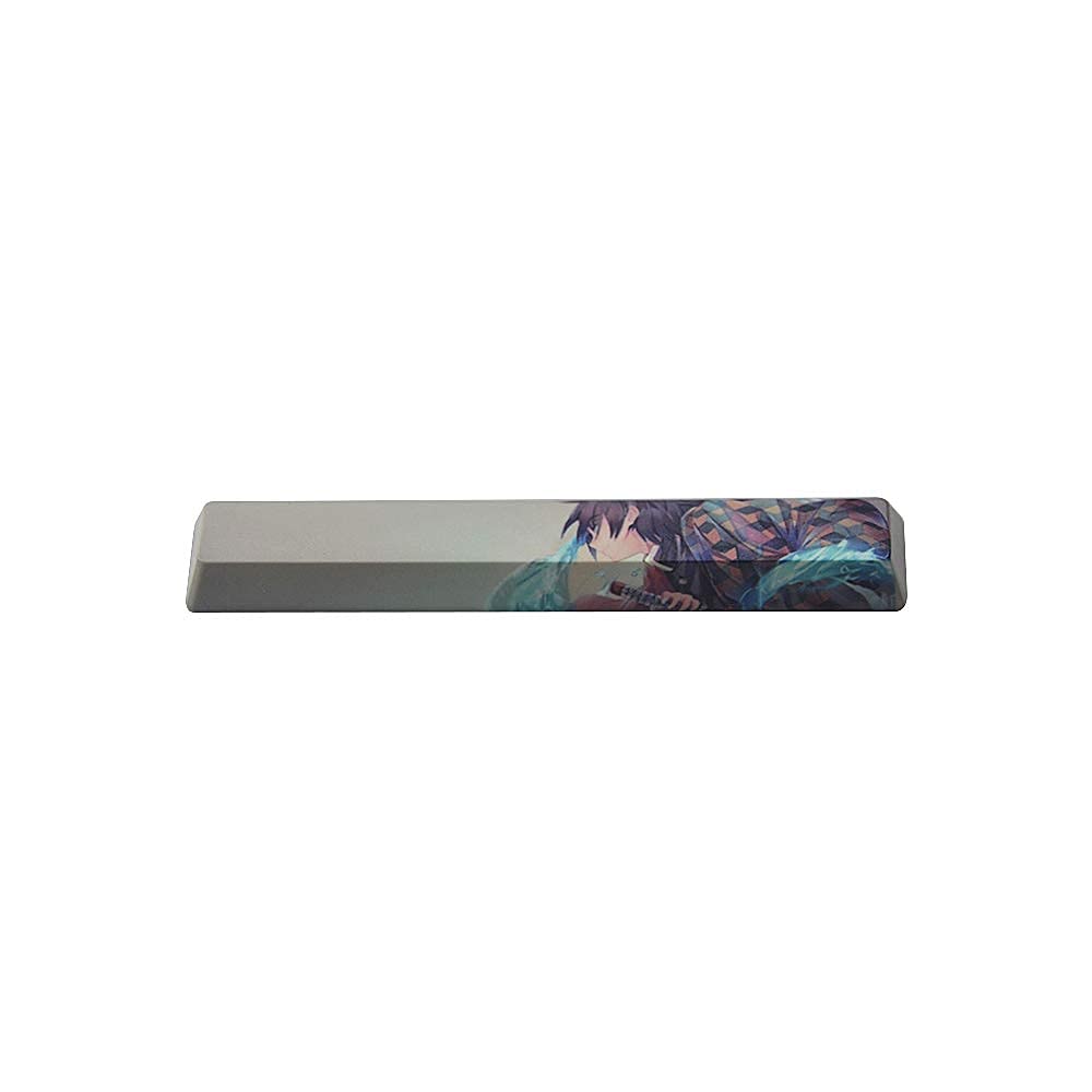Hidetaka Kamado Tanjirou Nezuko Agatsuma Zenitsu Custom Gaming Keycaps PBT Spacebar Keycap for Cherry RGB MX Mechanical Gaming Keyboards with Key Puller (Tomioka Giyuu111)
