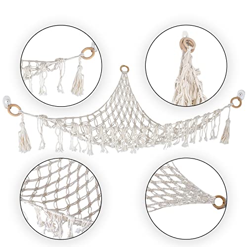 Stuffed Animal Hammock,Toy Net Hammock for Stuffed Animals is Suitable Kids or Childrens Bedroom Room Wall Storage Organizer or Décor (Small)