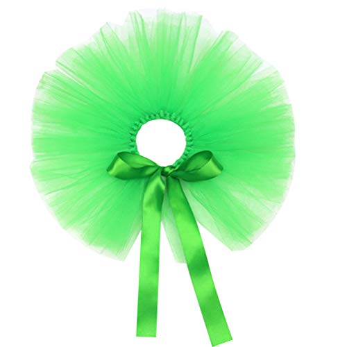 balacoo St Patricks Day Dog Costumes Green Dog Tutu Skirt Irish Day Pet Skirt Festive Mesh Tutu Skirt for Dog Party Pet Garment (Green)