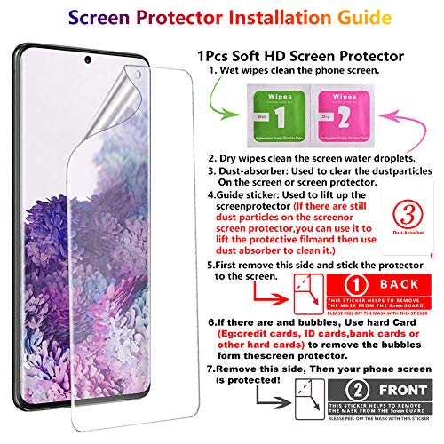 yuanming Compatible with Moto G Play 2021 Case,with HD Screen Protector,Shock-Absorption Flexible TPU Bumper Cove Soft Rubber Protective Case for Motorola Moto G Play 2021 (Black Brushed TPU)