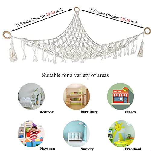 Stuffed Animal Hammock,Toy Net Hammock for Stuffed Animals is Suitable Kids or Childrens Bedroom Room Wall Storage Organizer or Décor (Small)