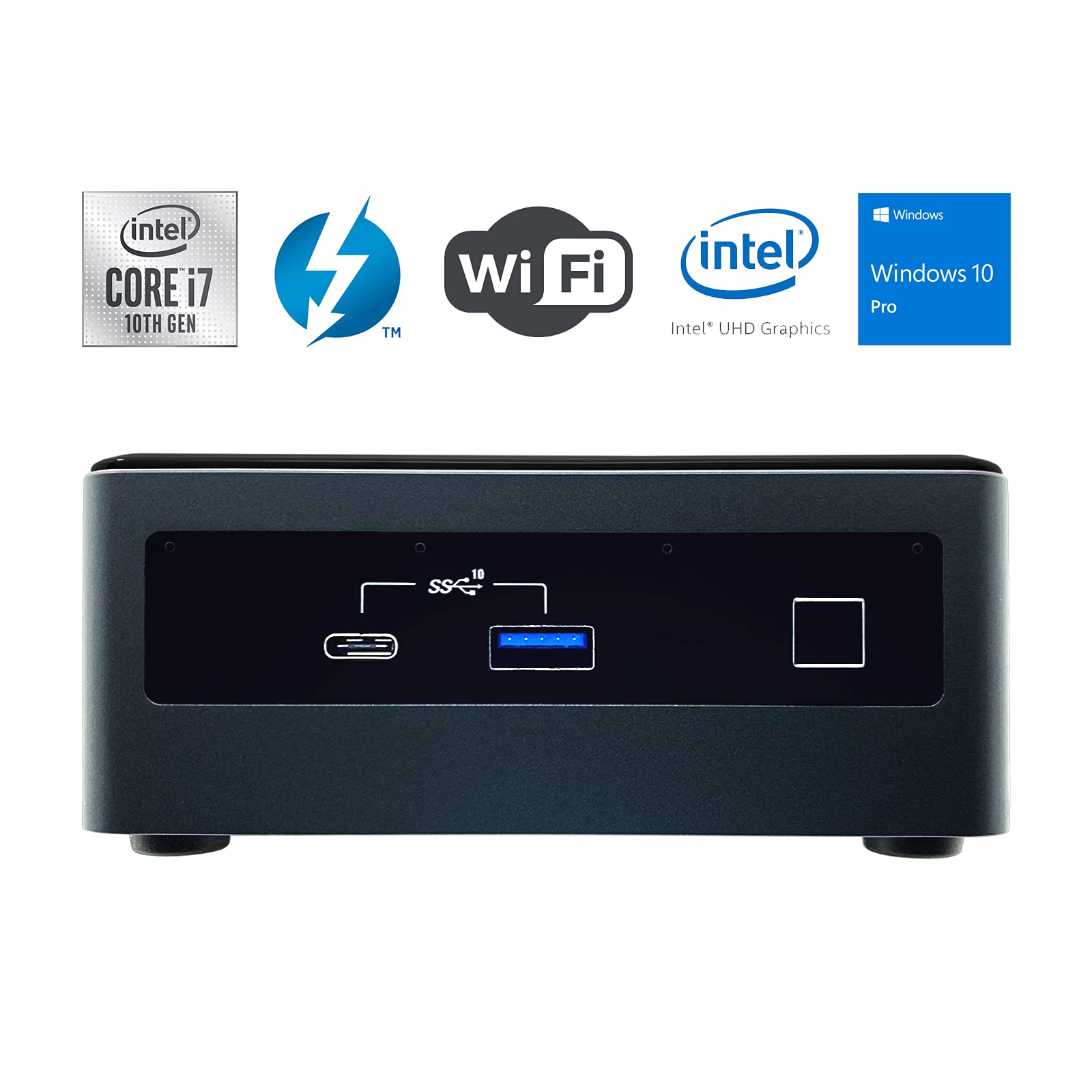 Intel PC NUC NUC10i7FNHN Mini PC/HTPC - 10th Gen Intel 6-Core i7-10710U up to 4.70 GHz CPU, 16GB DDR4 RAM, 256GB SSD, Wi-Fi + Bluetooth, Intel UHD Graphics, 4K Support, Windows 10 Pro