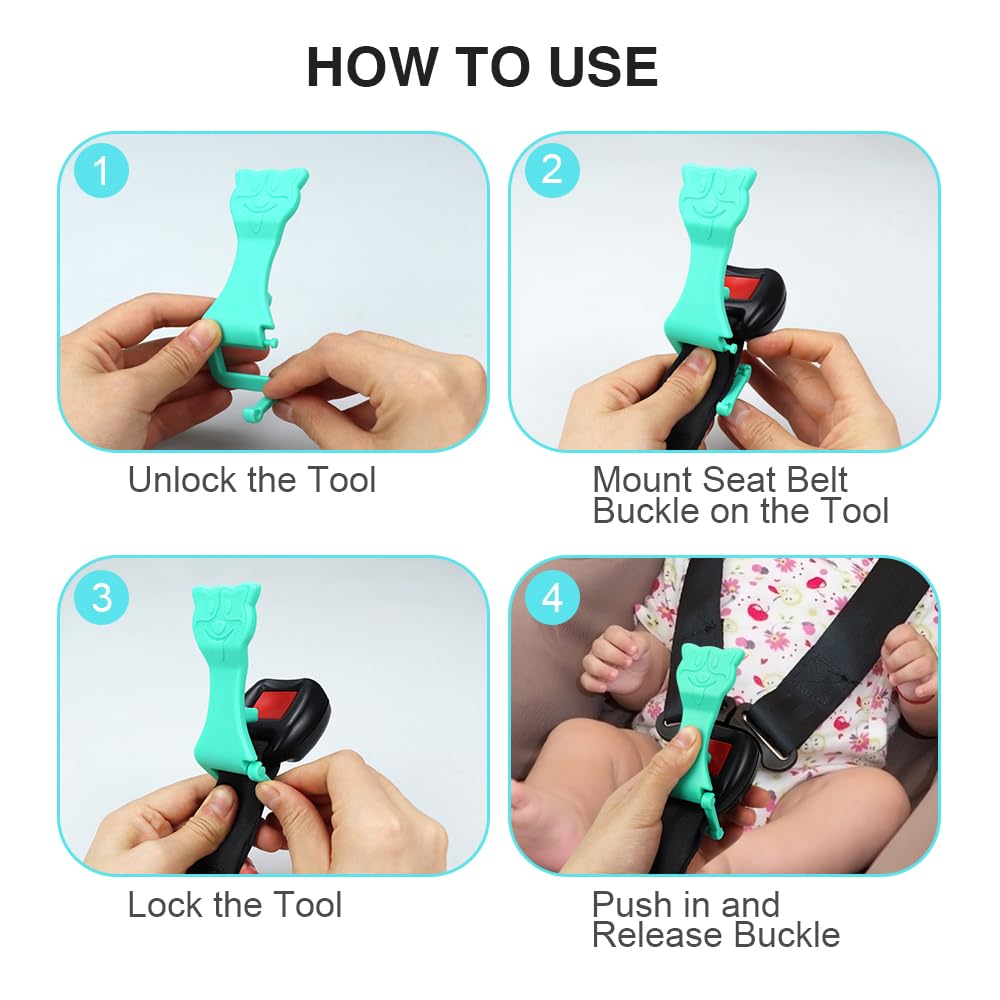 MORLIKE LIVING Unbuckle Release Assistant Tool, Easy Way to Unbuckle, Perfect for School Drop-Offs and Travel to Release Buckle (Black)