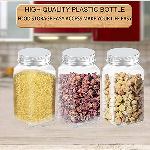 Axe Sickle 12 Ounce Clear Plastic Jars Storage Containers With Lids For Kitchen & Household Storage Airtight Container 3 PCS