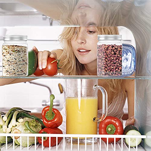 Axe Sickle 12 Ounce Clear Plastic Jars Storage Containers With Lids For Kitchen & Household Storage Airtight Container 3 PCS