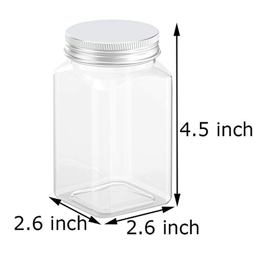 Axe Sickle 12 Ounce Clear Plastic Jars Storage Containers With Lids For Kitchen & Household Storage Airtight Container 3 PCS