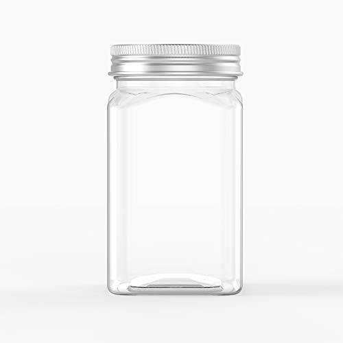 Axe Sickle 12 Ounce Clear Plastic Jars Storage Containers With Lids For Kitchen & Household Storage Airtight Container 3 PCS