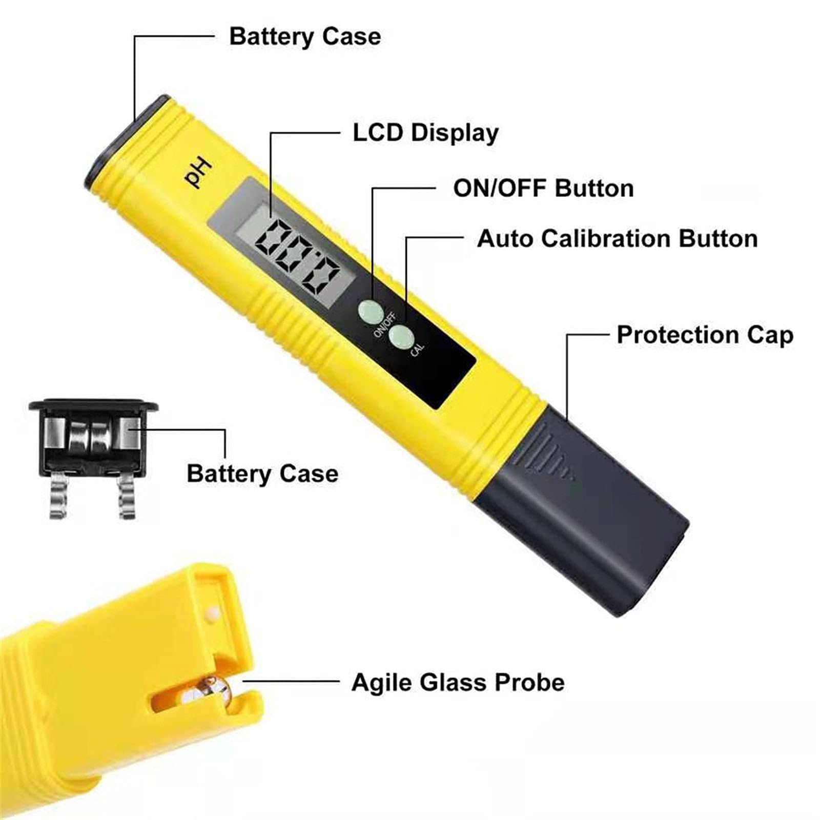 Cywhrvzsf PH Meter, TDS Meter, 3-in-1 Soil Moisture Meter, 0.01PH High Accuracy Digital Tester Pen,TDS&EC Temperature Meter,for Household Drinking, Aquarium and Swimming Pool,Pack of 3, Cywhrvzsf-01