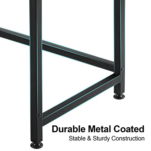 VECELO Corner Desk 66" with CPU Stand/PC Laptop Study Writing Table Workstation for Home Office Wood & Metal,Coffee+Black Leg, L-Shaped