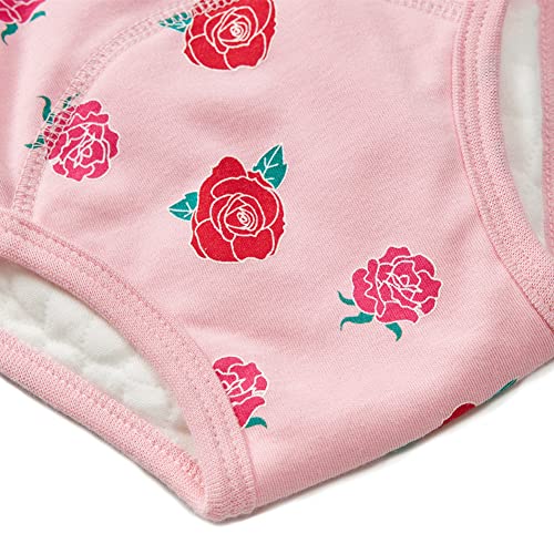 Skhls Training Pants Underwear for Toddler Girls Potty Training Floral Print Multipack, 6 Pack 5T