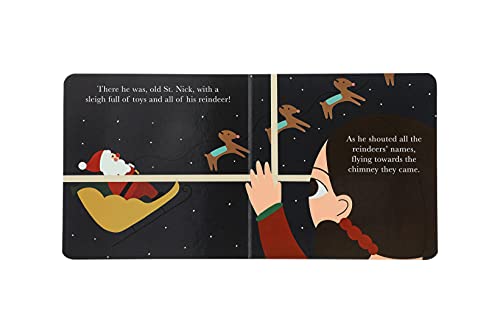 Kate & Milo Cookies for Santa Christmas Cookie and Milk Set and The Night Before Christmas Board Holiday Book Set, Baby and Toddler Set