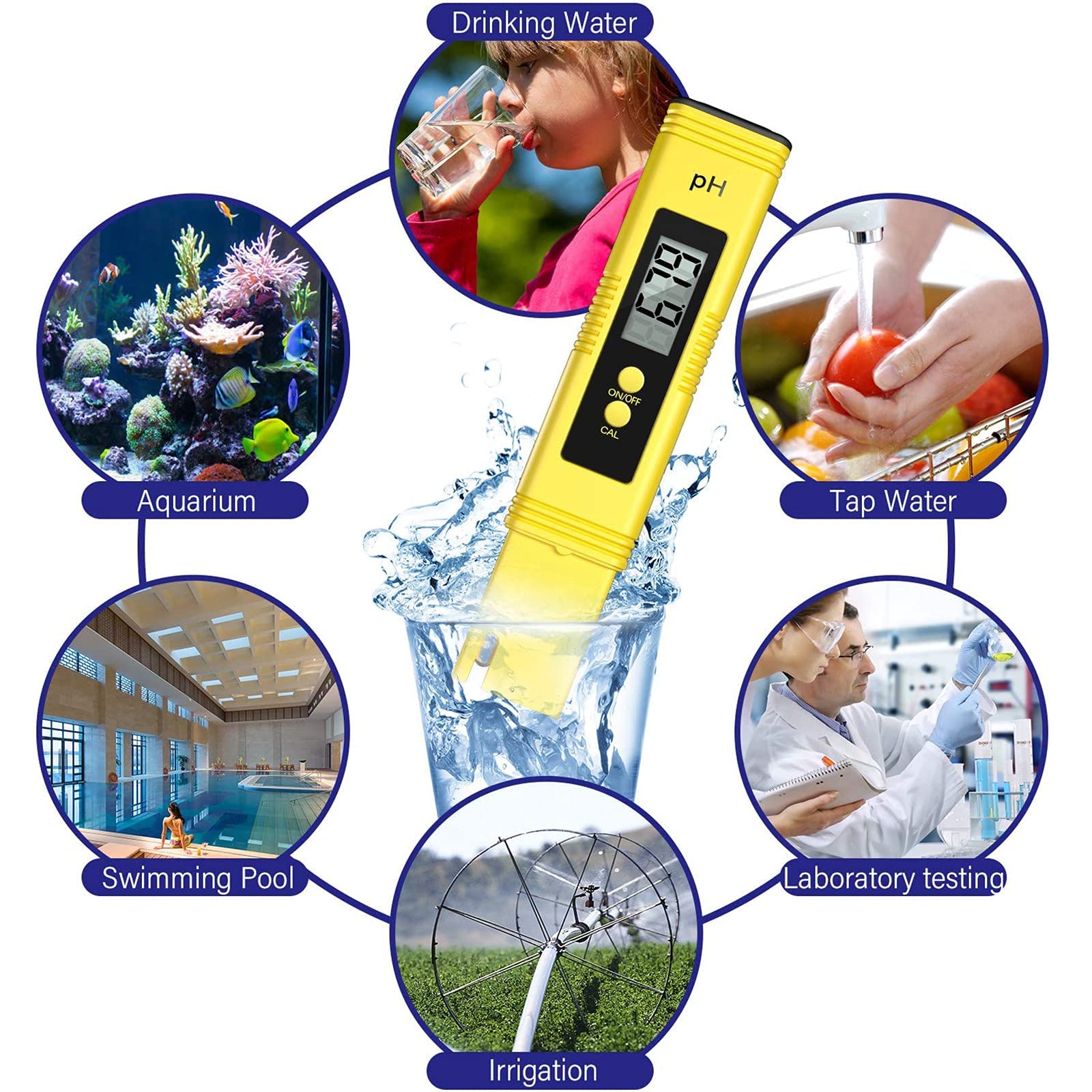 Cywhrvzsf PH Meter, TDS Meter, 3-in-1 Soil Moisture Meter, 0.01PH High Accuracy Digital Tester Pen,TDS&EC Temperature Meter,for Household Drinking, Aquarium and Swimming Pool,Pack of 3, Cywhrvzsf-01