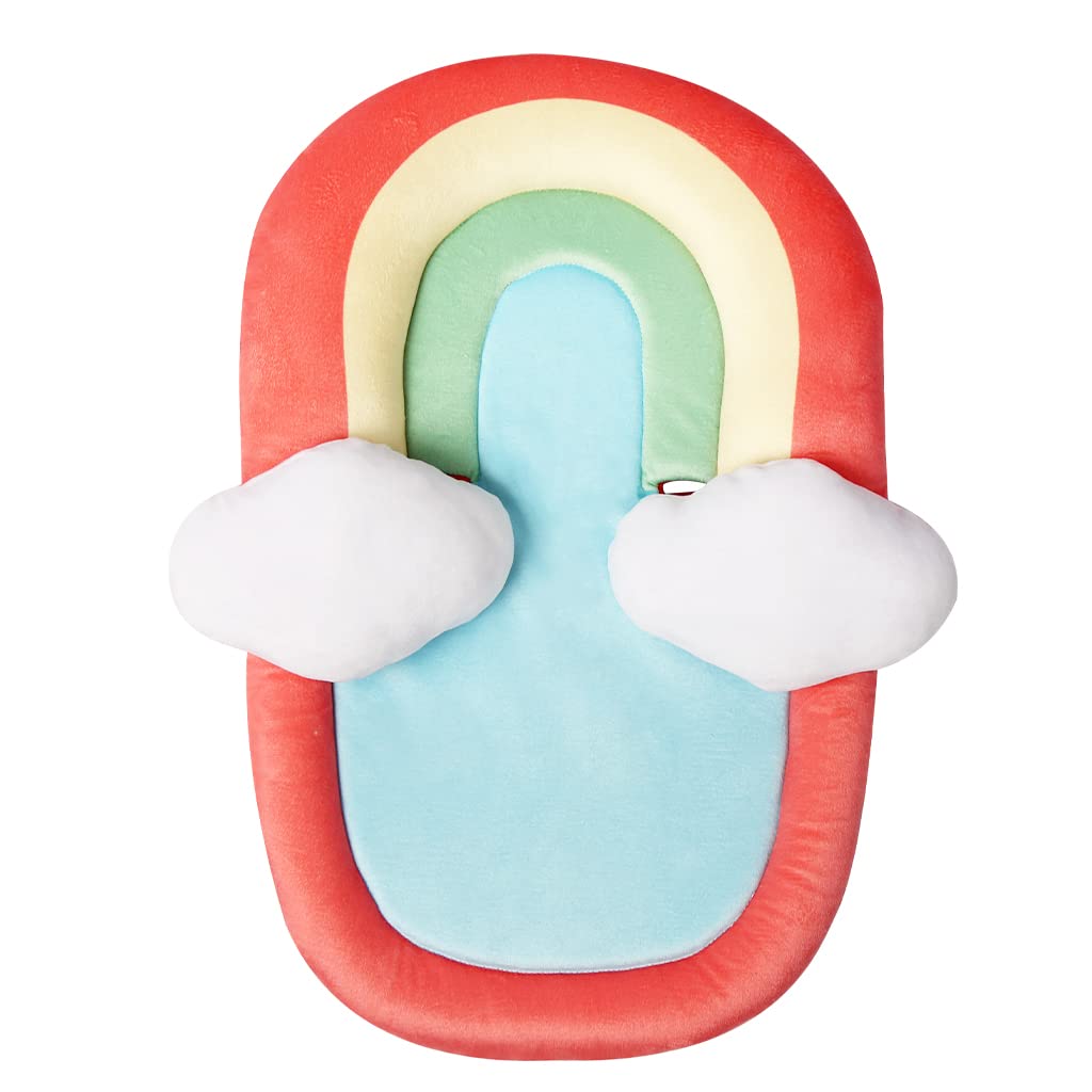 vocheer Baby Stroller Cushion, Convertible Car Seats Insert Soft Baby Stroller Liner Pram Head and Body Support Pillow for Newborn, Red Rainbow
