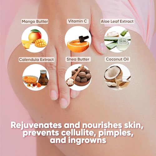 Olivia Beauty Exfoliating Body Scrub for Women - Buttocks & Breasts, All Natural Moisturizing Formula to Smooth, Exfoliate, and Restore Dry, Sensitive Skin - Provides Lasting Care and Pure Grace 10 Oz