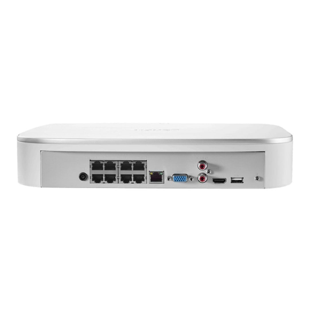 Lorex N841A82 8 Channel Fusion Series 4K HD 2TB IP Ultra HD Security System Network Video Recorder (NVR) with mart Motion Detection and Voice Control, Smart Home, White (Renewed)