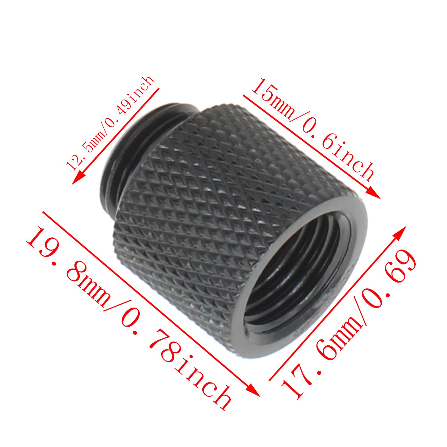 3 Pcs G1/4 Male to Female Extender Fitting with O-Ring for PC Water Cooling Systems [FDXGYH, Ordinary]