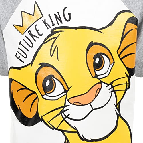 Disney Lion King Simba Toddler Boys Graphic T-Shirt French Terry Shorts Set Green/White 5T
