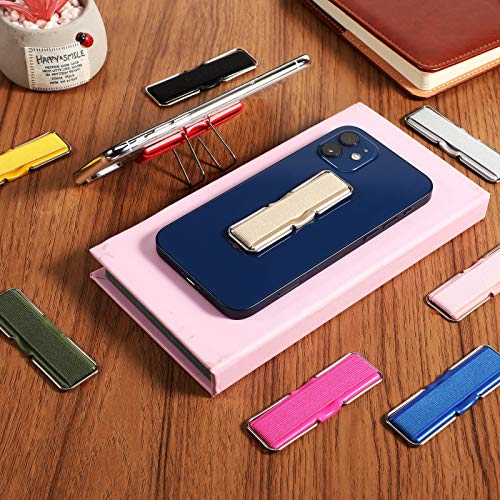 Weewooday 9 Pieces Finger Strap Phone Holders Elastic Phone Strap Stands Phone Handle Grips Elastic Finger Holders Finger Strap Stands for Smartphones, Small Tablets, 9
