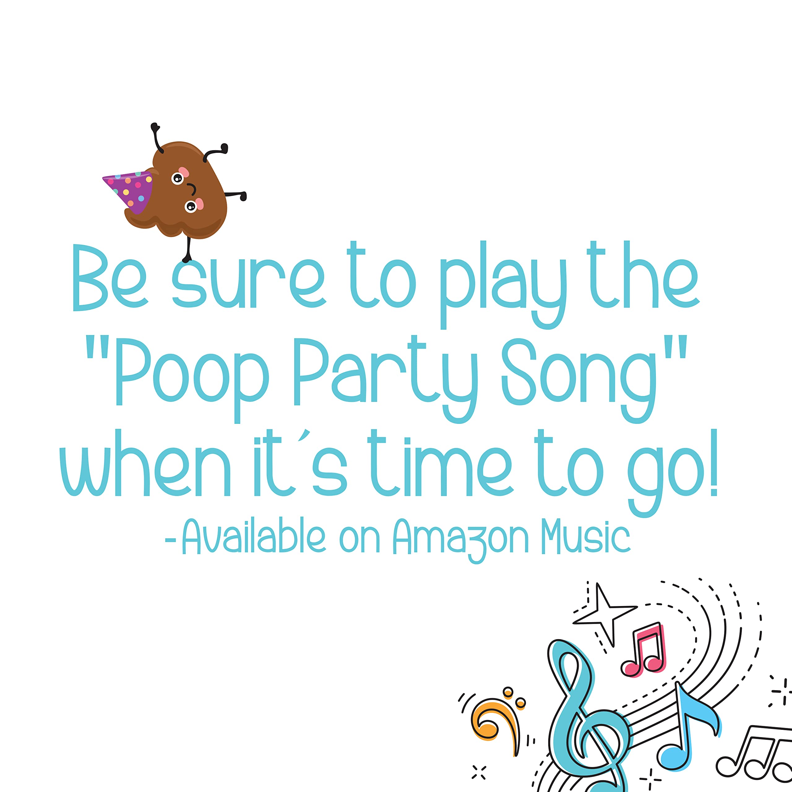 Poop Party Potty Training Kit - Adventure Book and Party Supplies to Help Toddlers Get Excited About Using the Toilet - 16 Piece Set - PrimaStella