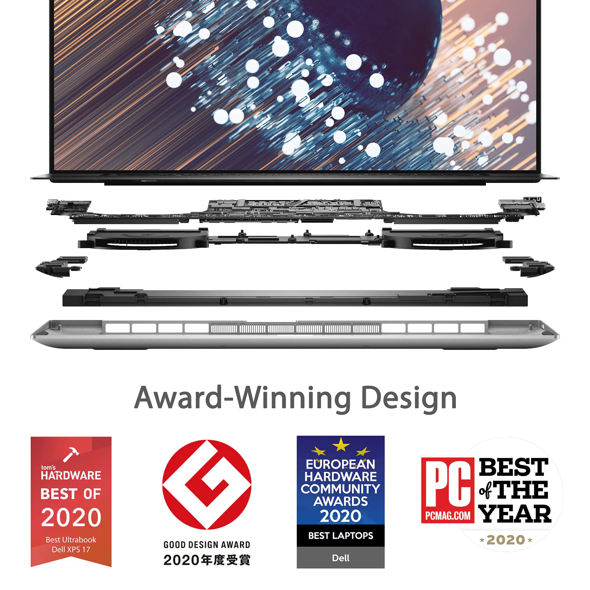 New Dell XPS 17 9700 Laptop, 17" FHD+ InfinityEdge Display, Intel i7-10750H, GeForce GTX 1650Ti, 32GB RAM, 512GB SSD, IR Camera, Backlit Keyboard, Fingerprint Reader, Wi-Fi 6, Thunderbolt, Win 10 Home