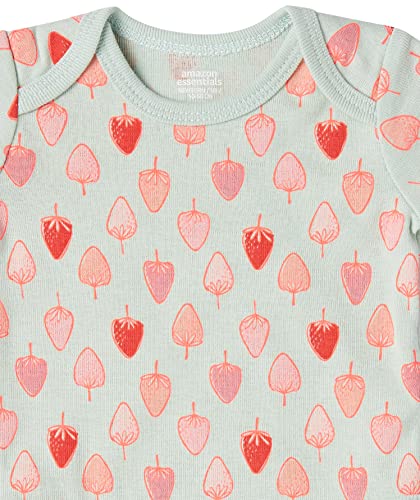 Amazon Essentials Unisex Babies' Cotton Layette Outfit Sets, Pack of 6, Multicolor/Floral/Strawberries, 12 Months