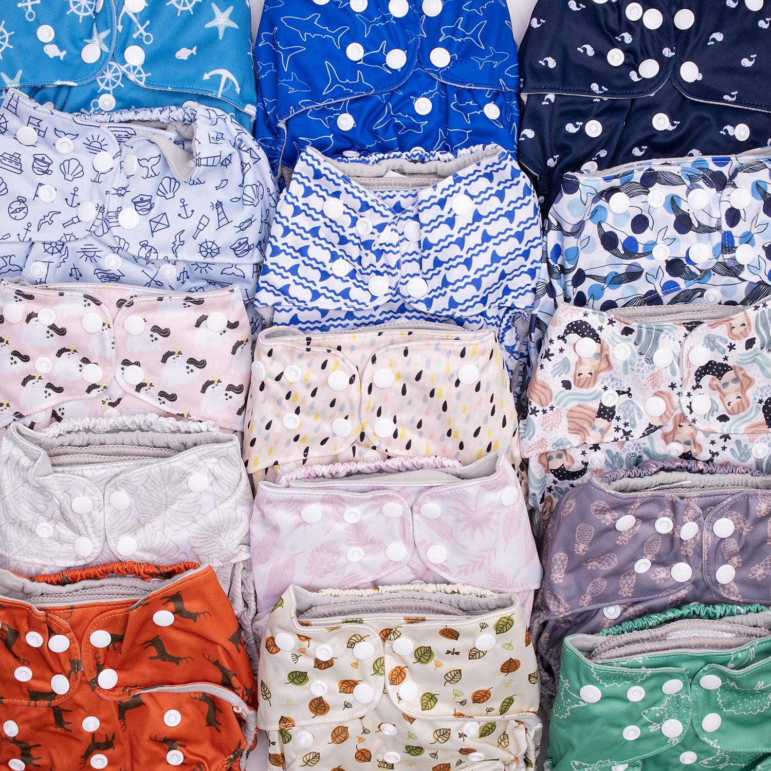 Simple Being Reusable Cloth Baby Diaper Inserts, 5 Layer Microfiber, Washable Liners for Pocket Diapers, (10-Pack)