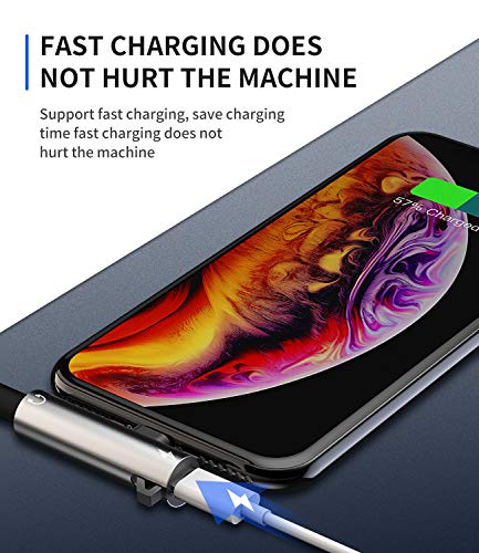 Headphone Adapter Lightning to 3.5mm AUX Audio Jack and Charger Extender Dongle Earphone Headset Splitter Compatible with iPhone 12 Mini 11 pro max xs xr x se2 7 8 Plus for Ipad Air Cable Converter
