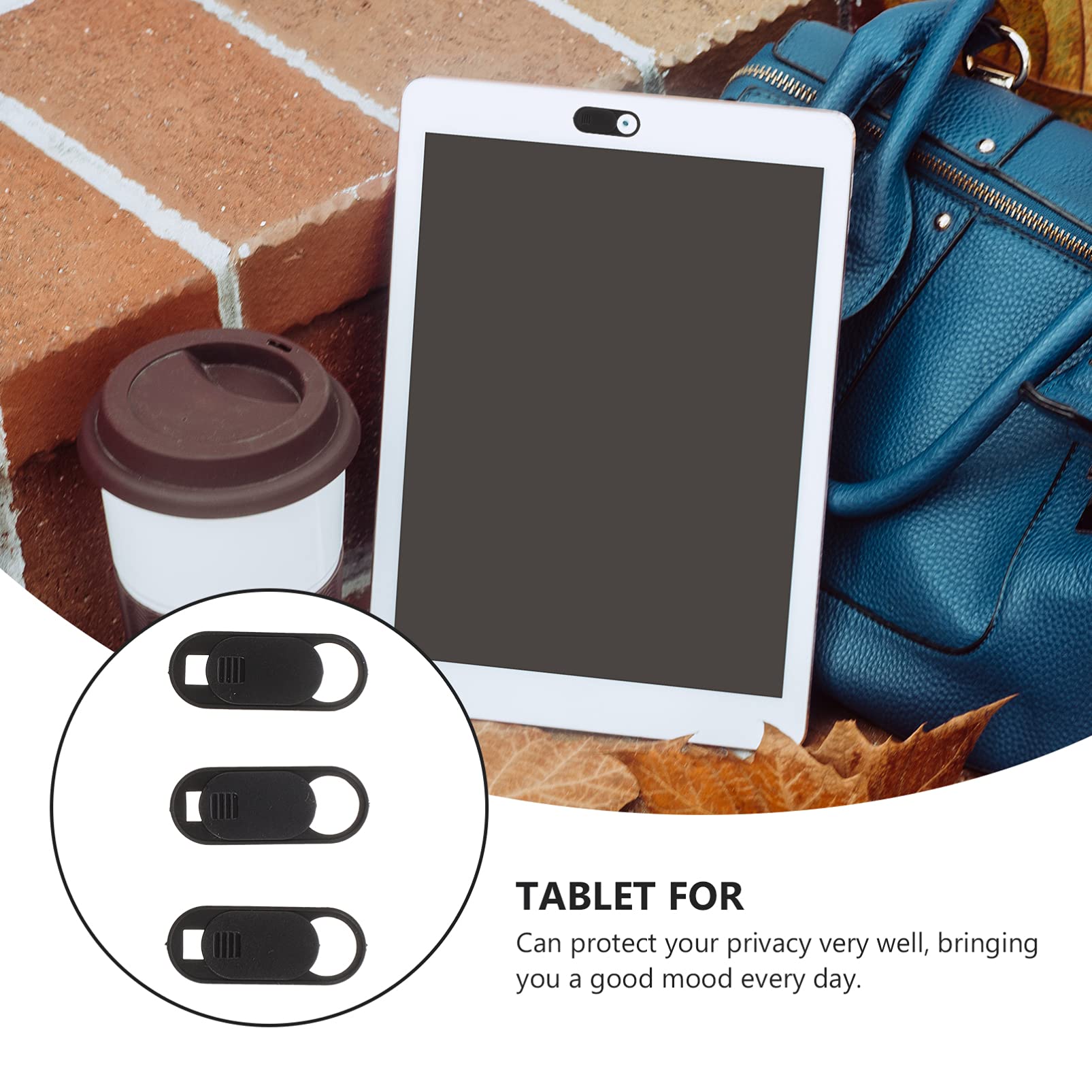 Hemobllo Black Stickers Laptop Stickers Stickers 3Pcs Webcam Privacy Shutter Lens Caps Hoods Lens Caps Camera Covers Sticker Phone Protector