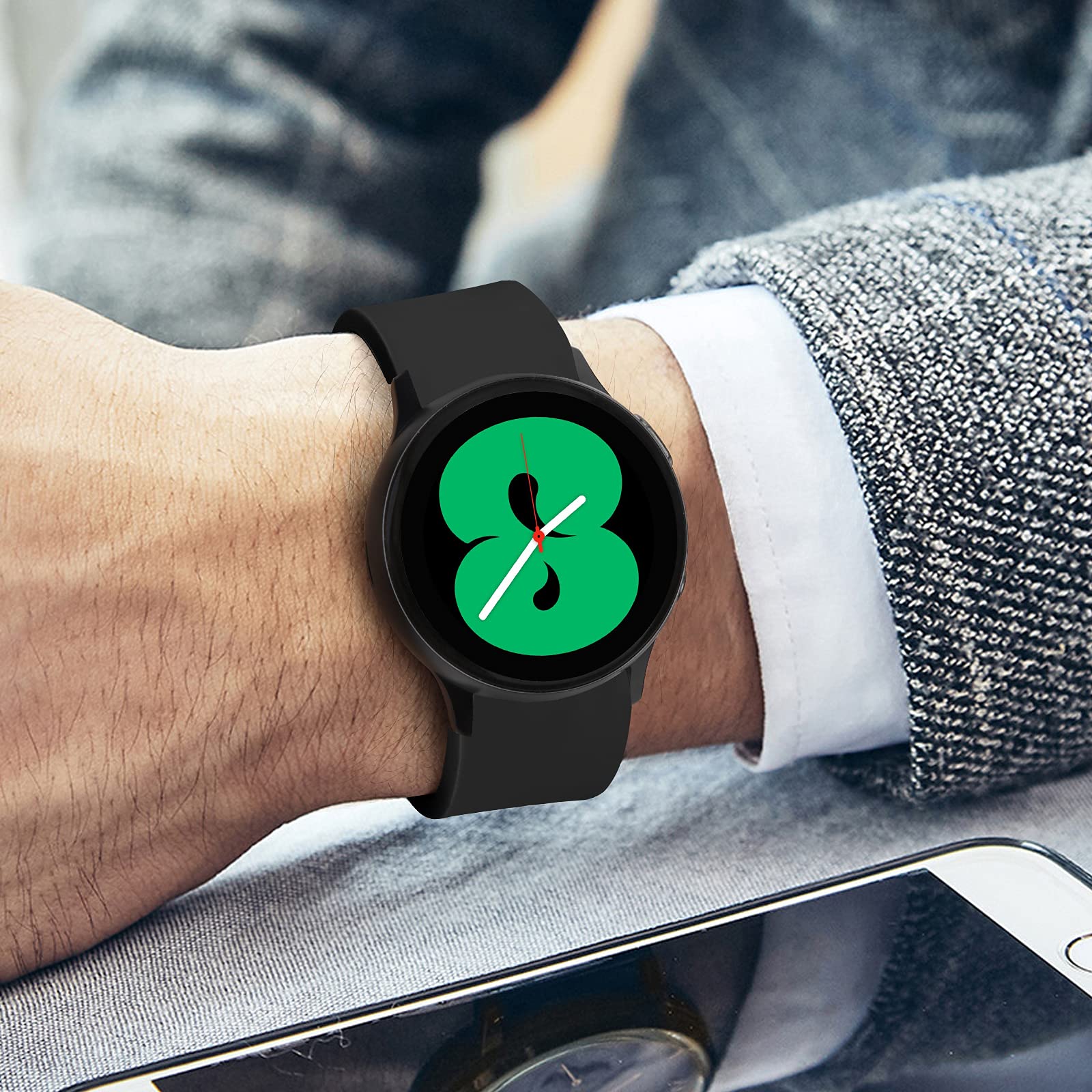 GrTrees 5 Packs Bands Compatible with Samsung Galaxy Watch 6 5 45mm 44mm 40mm/Galaxy Watch 4 40mm 44mm/ Galaxy Watch 4 Classic 46mm 42mm, 20mm Adjustable Silicone Replacement Straps for Women Man