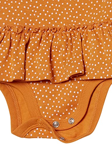 Amazon Essentials Baby Girls' Sleeveless Bodysuit Dress, Pack of 3, Gold Dots/Lilac Cheetah/Purple Stripe, 3-6 Months